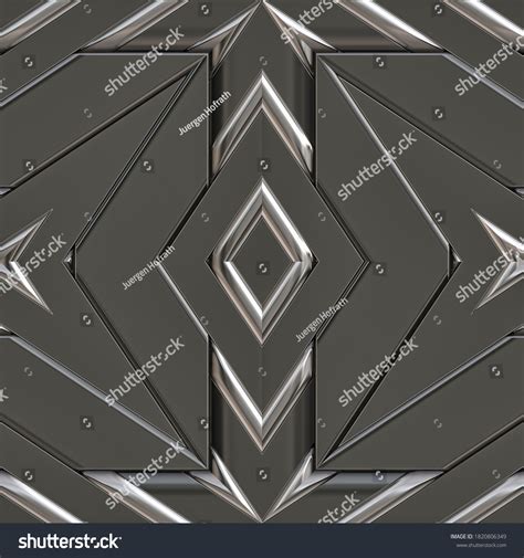3d Effect Abstract Metallic Surface Geometric Stock Illustration 1820806349 Shutterstock