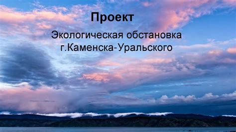 Экологическая обстановка г Каменска Уральского презентация онлайн