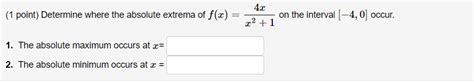 Solved Q 1 Solve The Following Absolute Maxima Minima