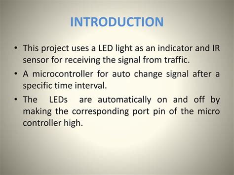 Density Based Traffic Signal Control Using Microcontroller Pptx