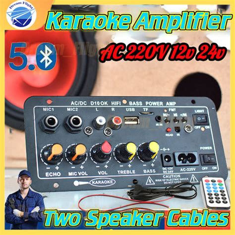 🇵🇭 220v 12v 24v Bluetooth Audio Amplifier Karaoke Amplifier Hifi Stereo Digital Multi Purpose