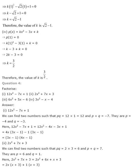 Ncert Solutions Class 9 Maths Ch 2 Polynomials Free Ncert Books