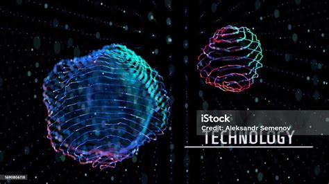 점으로 만들어진 두 개의 추상적으로 변형된 백라이트 구체 생물학적 또는 화학적 과학 또는 기술 과정의 추상적 표현 도프 3차원 형태에 대한 스톡 벡터 아트 및 기타 이미지