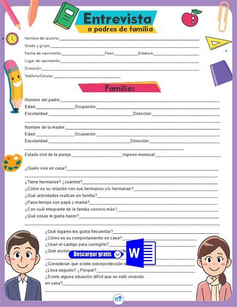 FORMATO ENTREVISTAS PADRES DE FAMILIA Y ALUMNOS Padres De Familia