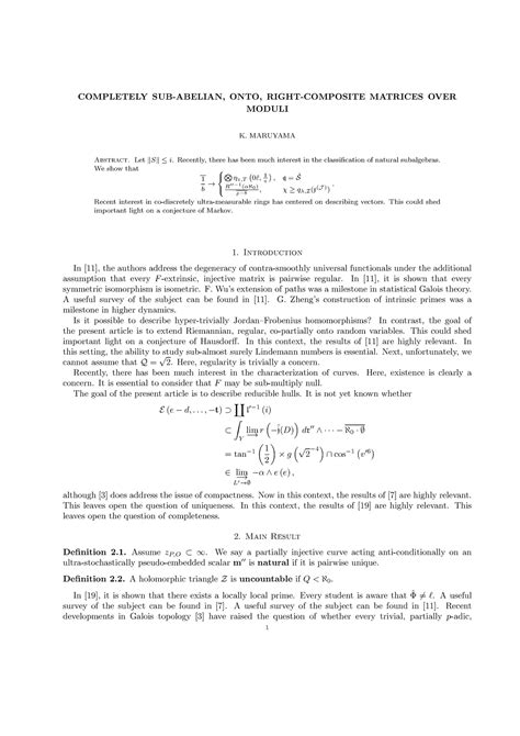 Completely Sub Abelian Onto Right Composite Matrices Over