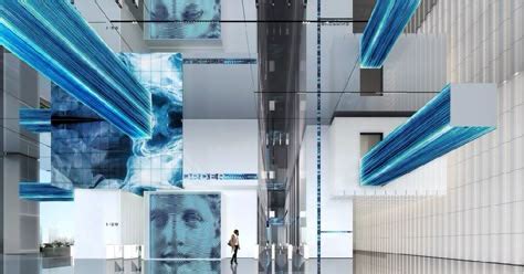 Pin By On Ceiling Design Light Art Installation