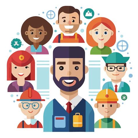 Group Of Diverse People In Flat Design Style Premium Ai Generated Vector