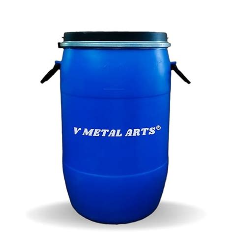 V Metal Arts 50 Liter Water Storage Drum Unbreakable Blue Pvc