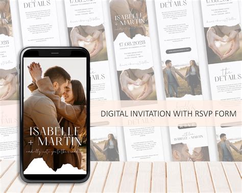 Web Invitation Modern Minimalist Template With Trackable Rsvp Digital
