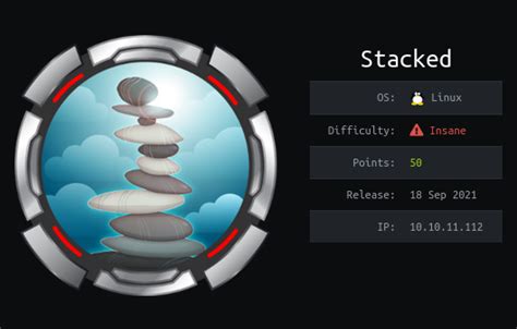 Hack The Box Stacked Sm1l3zwonderland~