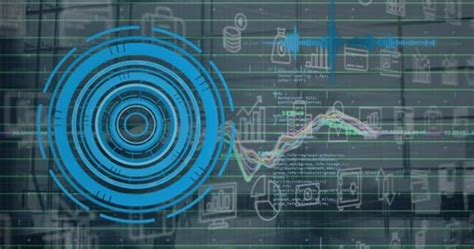 Animation Of Round Scanner Digital Icon Stock Video Pond