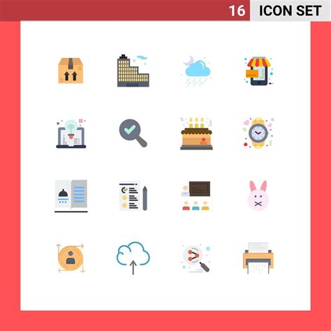 16 Universal Flat Colors Set For Web And Mobile Applications Idea Computer Weather Art Commerce