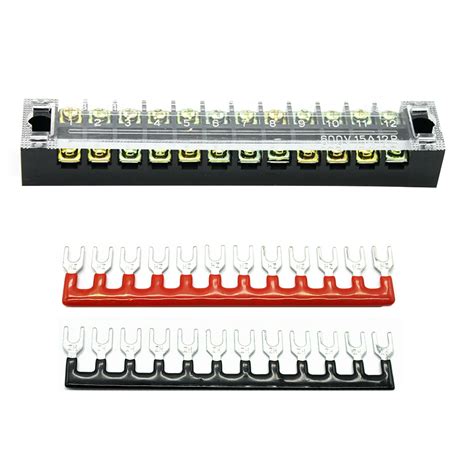 Scienceny Doble 12 Posiciones 600v Tornillo Terminal De Cobre 15a