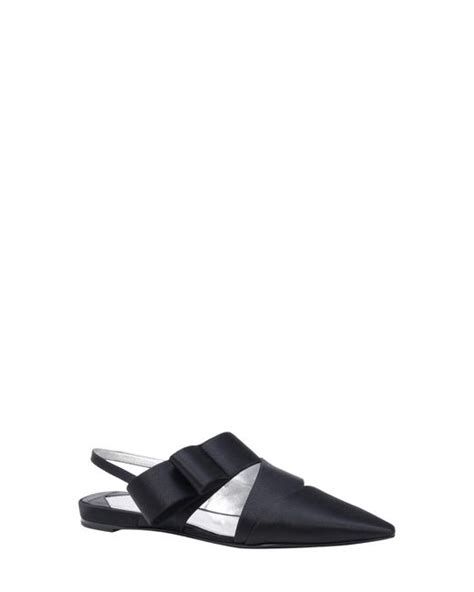 Kate Spade Bianca Pointed Toe Slingback Flat In Black Lyst