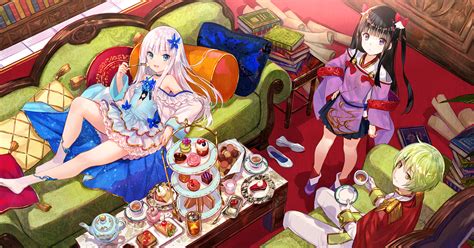 賢者の弟子を名乗る賢者 執務室でお茶会 藤ちょこ（藤原）のイラスト Pixiv