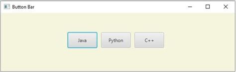 How To Create A Buttonbar In Javafx