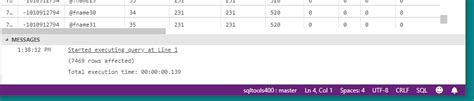 Query Editor Doesnt Show Row Or Execution Status In Statusbar · Issue