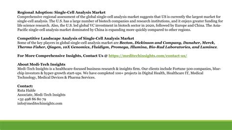 Ppt Single Cell Analysis Market Rising Life Science And Oncology Research Powerpoint