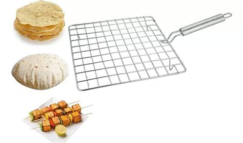 Acero Inoxidable Cuadrado Roti Papad Grill Roti Jali Chapath Meses Sin Interés