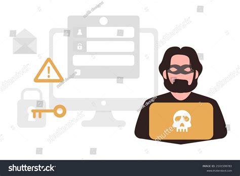 Cyber Security Concept Characters Illustration Stock Illustration