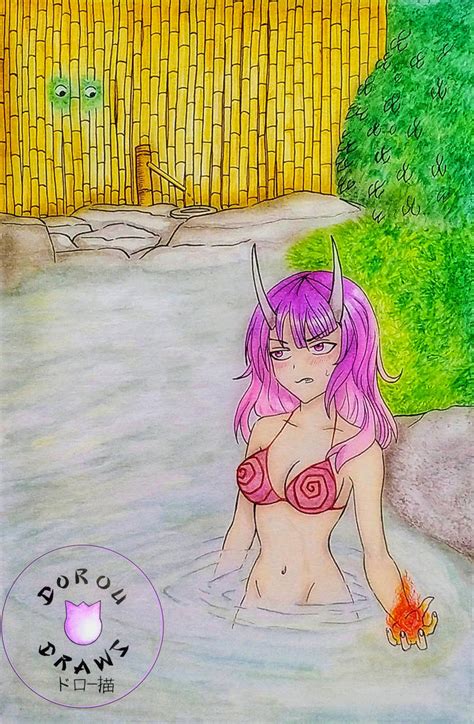 Oni Girl On Hot Spring Commission Work By Itsdorou On Deviantart