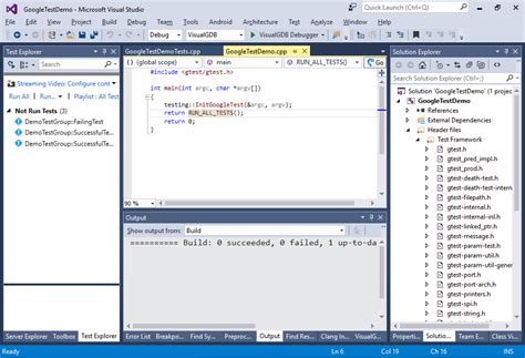 Developing Unit Tests For Linux With Googletest Visualgdb Tutorials