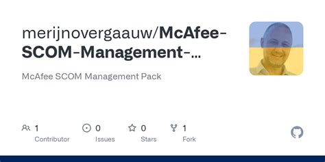 GitHub Merijnovergaauw McAfee SCOM Management Pack McAfee SCOM Management Pack