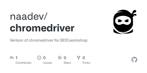 Github Naadevchromedriver Verison Of Chromedriver For Bddworkshop