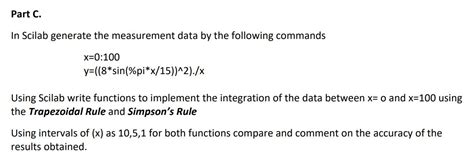 Solved Part C In Scilab Generate The Measurement Data By Chegg