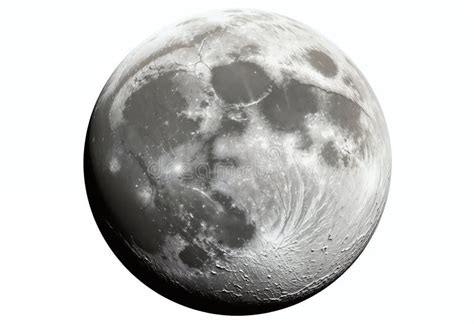 Captivating View Of The Full Moon Displaying Its Craters And Lunar Surface Intricacies Stock