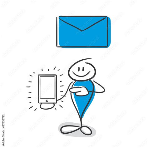 Stick Figure Series Blue Stock Vector Adobe Stock