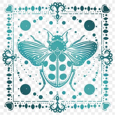 Premium Psd Psd Vector Ladybug Frame Art With Wings And Spots For
