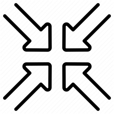 minimize arrow resize direction shrink arrows screen icon