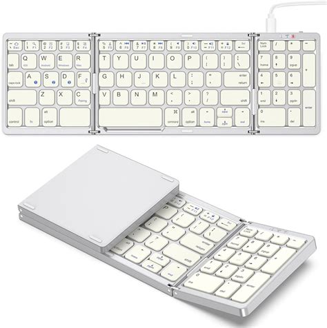 Erkovia Foldable Bluetooth Keyboard Wireless Portable Keyboard With Numeric Keypad