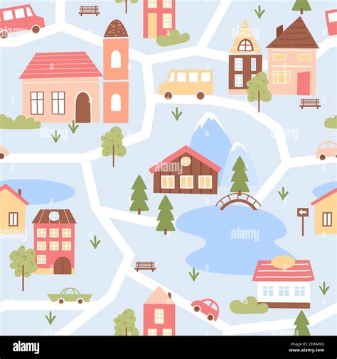 Cute Car Pattern Funny Stock Vector Images Alamy