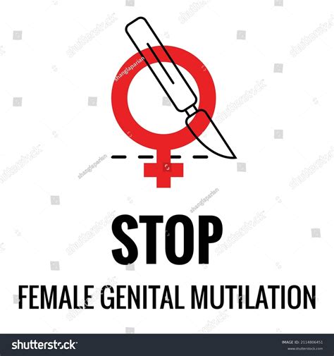 Stop Fgm Stop Femal Genital Mutilation Stock Vector Royalty Free