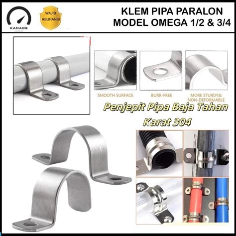 Jual Klem Pipa Paralon Model Omega Klem Pipa Omega Plat Besi Seng 1 2 3