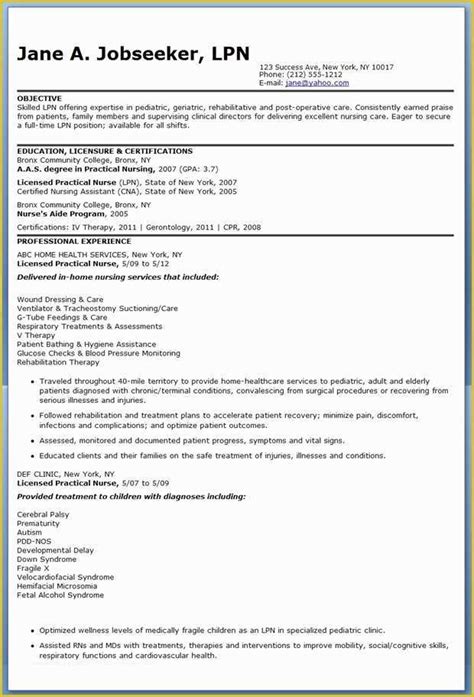 Free Lpn Resume Template Download Of Lpn Resume Template Nerdtube