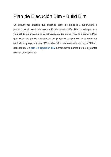 Plan de Ejecución Bim Build Bim pdf