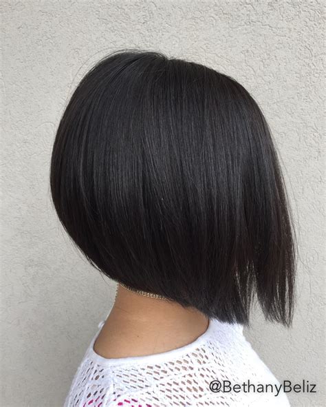 Short Medium Aline Haircut Heavily Textured Aline Haircuts Stacked