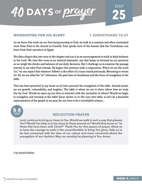 Forty Days Of Prayer Day 25 — Christ Community Church