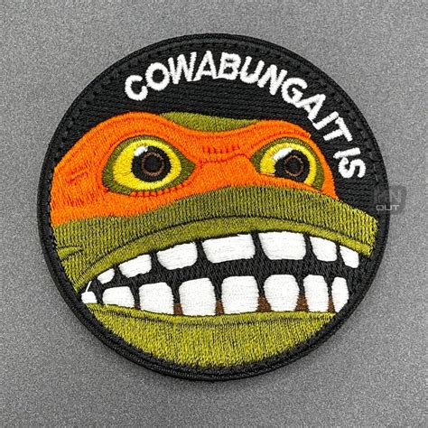 cowabunga it is patch hook and loop fabric 8cm morale military tactical