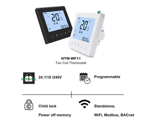 Control 0 10V Modulating Valve BACnet Room Thermostat Dual Sensor
