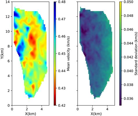 The Mean Left And Standard Deviation Map Right Obtained For Grane Download Scientific