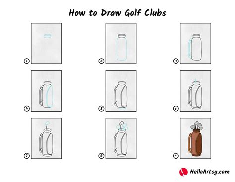 How To Draw Golf Clubs Helloartsy