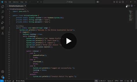Javadevelopment Task4complete Onlineexaminationsystem Oasisinfobyte Sumukha M D
