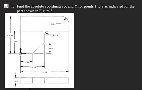 Solved 1 Find The Absolute Coordinates X And Y For Points 1 Solved 1 Find The Absolute Coordinates X And Y For Points 1