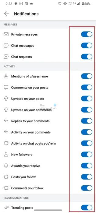 how to stop reddit notifications on web android and ios