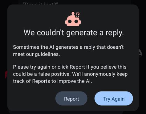 Made The Couldnt Generate A Reply Bot Into A Human Rcharacterai