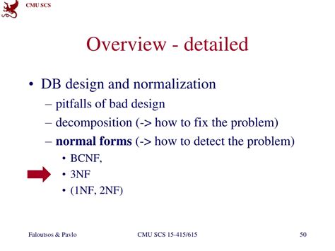 Ppt Carnegie Mellon Univ Dept Of Computer Science 15 415615 Db